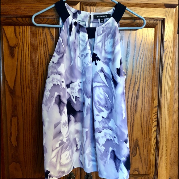 Ellen Tracy | Tops | Ellen Tracy Tank Blouse In Eggplant Lavender And ...